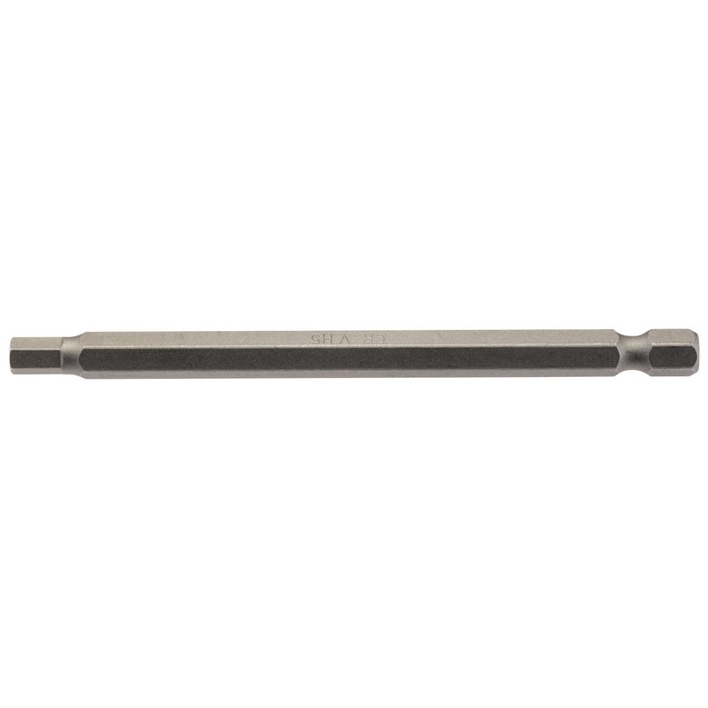 Hexagonal Insert Bit, 5mm, 1/4″ Hex, 100mm Long (Pack of 1) – SAFTEC