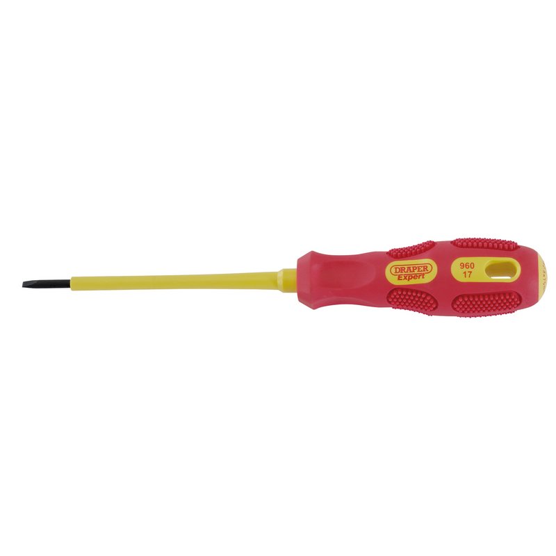 VDE Approved Fully Insulated Plain Slot Screwdriver, 2.5 x 75mm – SAFTEC