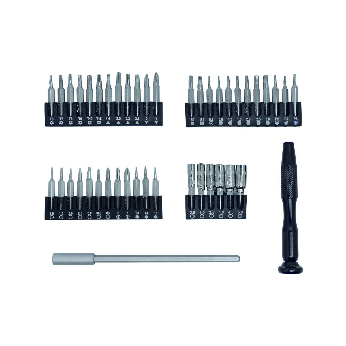 ESD screwdriver bit set 44 pcs 4 bit bars 4mm (5/32 inch) hex bits+ESD ...