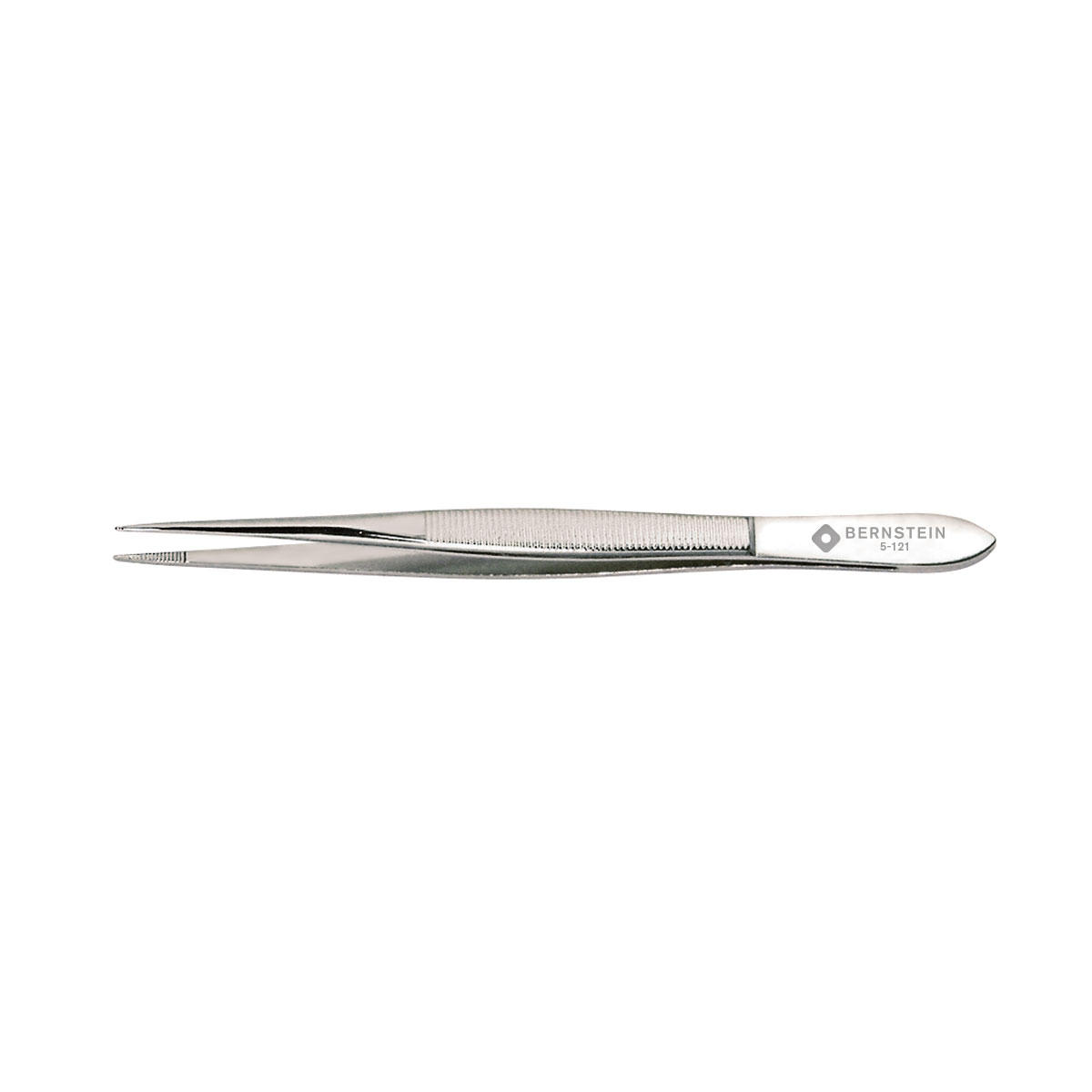 Anatomical tweezers 120mm form 16 serrated – SAFTEC